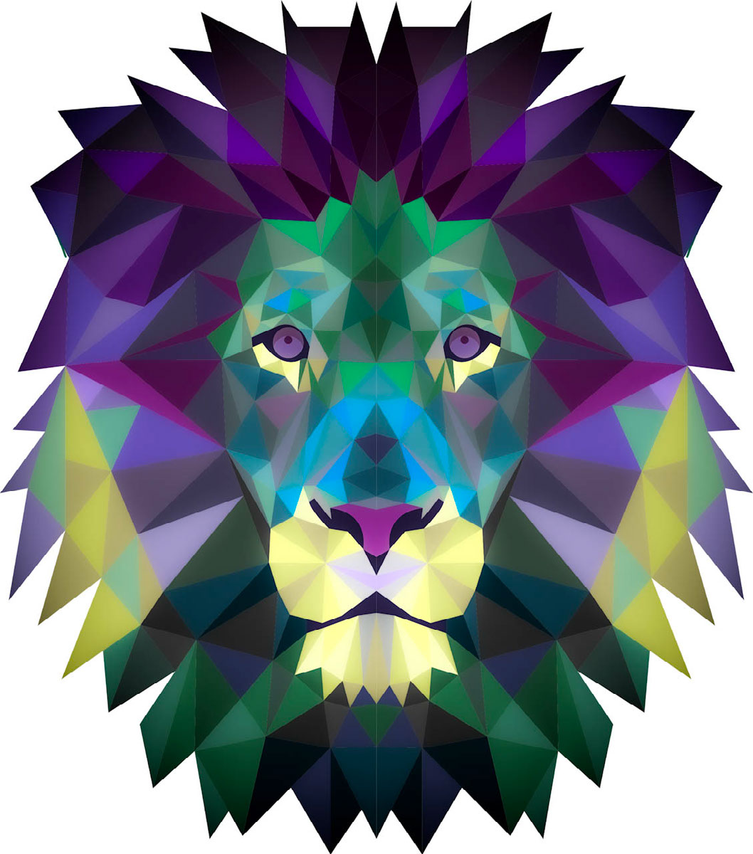 Poly Art Lion | Edit | Photoshop Lightroom