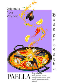 Food illustration, Paella, Spain cuisine :: Behance