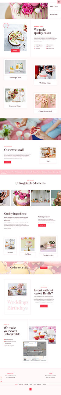 Cake WordPress Website | Web Design | Shop :: Behance