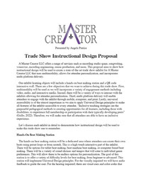 A Master Creator LLC Trade Show Proposal on Behance