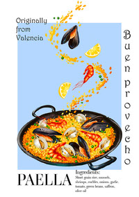 Food illustration, Paella, Spain cuisine :: Behance